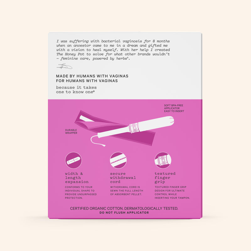 Organic Regular Tampons | Hypoallergenic Unscented Tampons – The Honey ...