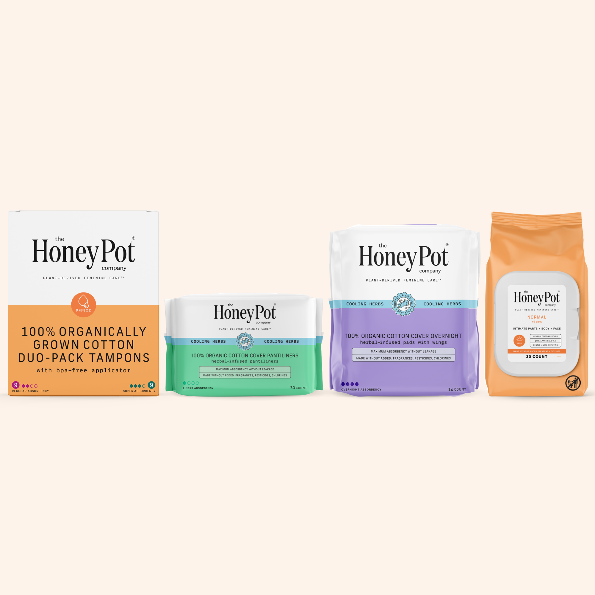 Period Care Essentials Kit - Liners, Pads, & More | The Honey Pot – The ...