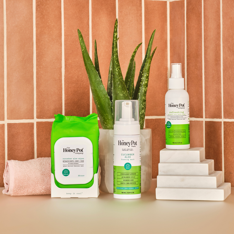 Refreshing Cucumber Aloe Face & Body Wipes | The Honey Pot – The Honey ...